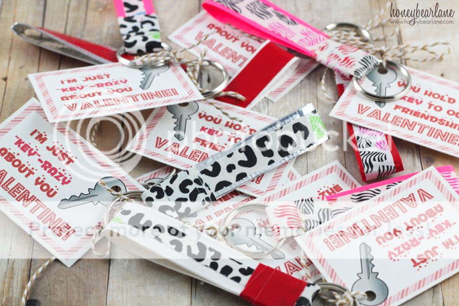 Duck Tape Keychain Valentine - Honeybear Lane